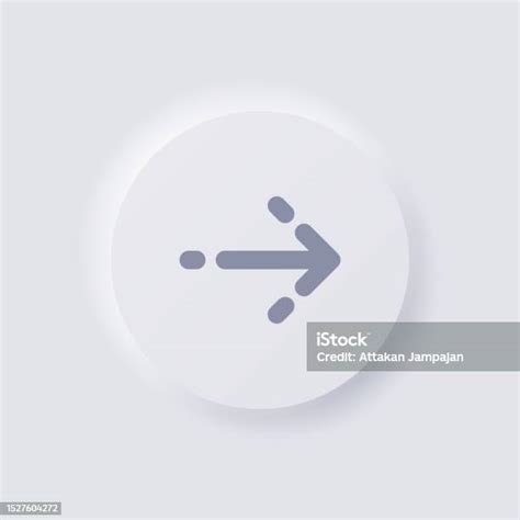 Arrow Icon White Neumorphism Soft Ui Design For Web Design Application Ui And More Button Vector