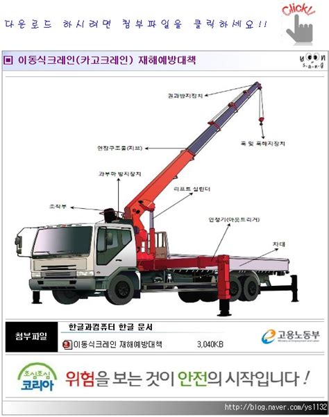 이동식크레인카고크레인 재해예방대책 네이버 블로그
