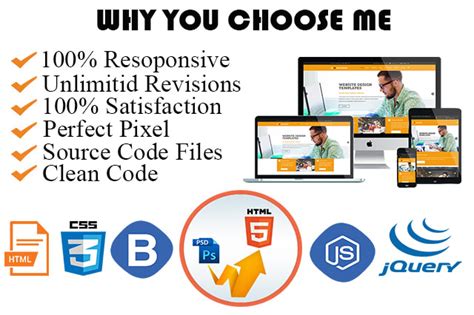 Convert Psd To Html Using Css Bootstrap By Qasimnaseer275 Fiverr