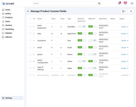 Cs Cart Product Custom Field