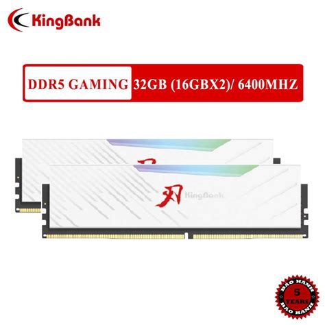 Ram Pc Kingbank Ddr5 Sharpblade Rgb Udimm 6400mts 32g 16gx2 Shopee
