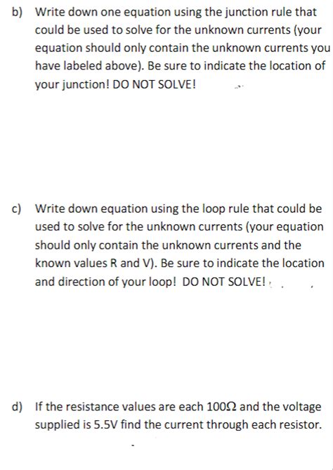 Solved A Apply Kirchhoff S Rules To The Circuit Below You Chegg