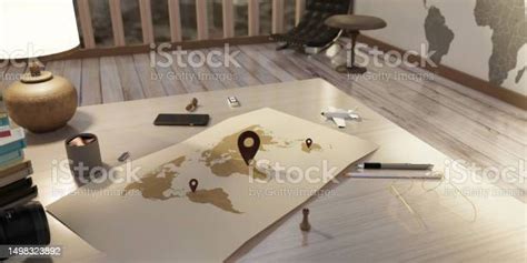 전 세계 여행자를 위한 여행 지도 여행 계획 세계 지도 전 세계 모험을 위한 디자인 요소 3d 일러스트레이션 3차원 형태에 대한 스톡 사진 및 기타 이미지 Istock