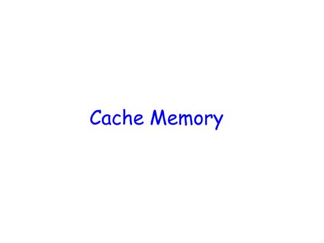 Computer Memory Hierarchy Computer Architecture Pptx