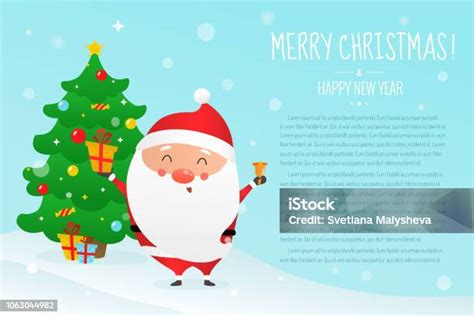 귀여운 산타 클로스와 크리스마스 트리 벡터 일러스트 레이 션 가방에 대한 스톡 벡터 아트 및 기타 이미지 가방 겨울 계절 Istock