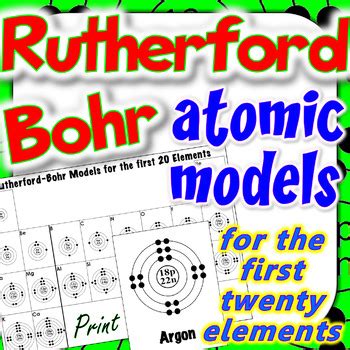 Atomic Structure Rutherford Bohr Diagrams For The First 20 Elements