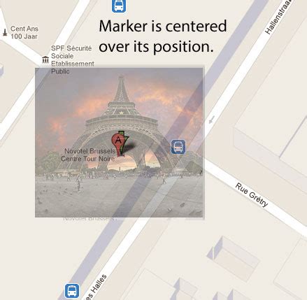 Javascript Centering A Google Maps Marker Over Its Position Stack Overflow