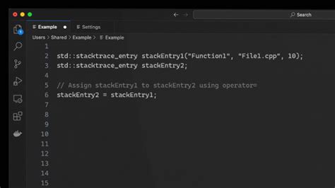 basic example of c function std operator