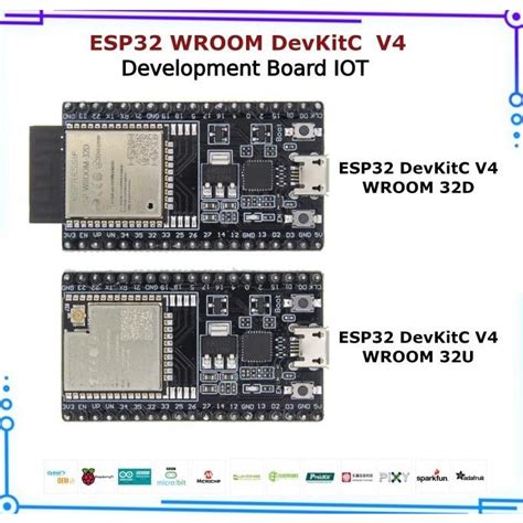jual esp32 devkitc v4 esp 32 wroom 32u 32d development board iot shopee indonesia