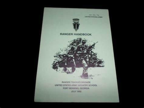 Us Army Ranger Handbook Training Book Military Ranger Manual Book Ebay