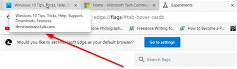 Enable Or Disable Or Tab Preview Feature In Chrome Or Edge