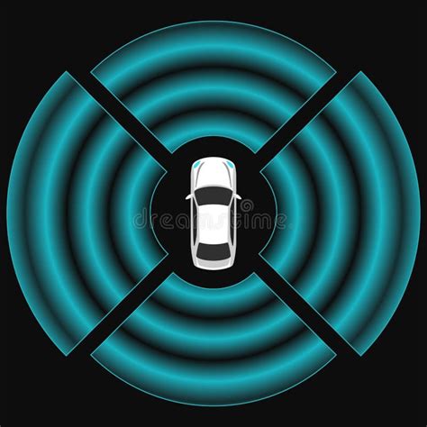 Autonomous Car Top View Self Driving Vehicle Stock Vector Illustration Of Automatic Auto