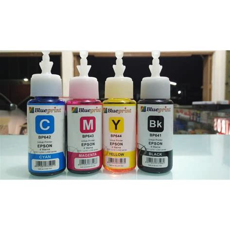Jual Tinta Ori Cyan Blueprint For Epson L L L L L Shopee Indonesia