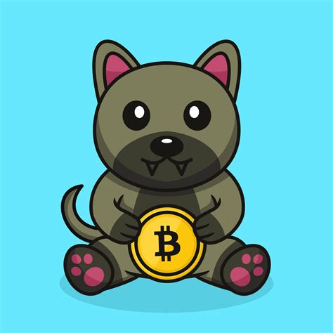 Ilustración Vectorial De Perro Lindo Premium Con Moneda De Oro 11115657