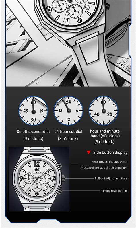 Olevs 5622 Mens Sport Analog Watch Olevs Watches
