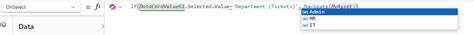If Statement Navigate To Another Screen Based On The Dropdown Item In Powerapps Formula Not
