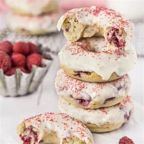 Raspberry Vanilla Baked Donuts Champlain Orchards