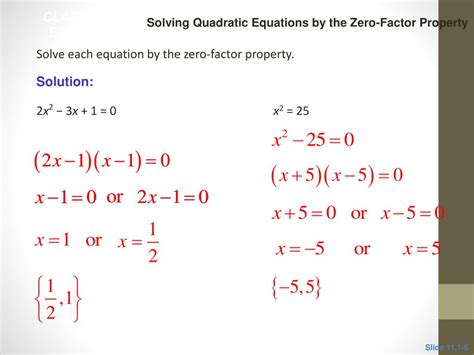 Ppt 11 1 Solving Quadratic Equations By The Square Root Property Powerpoint Presentation Id