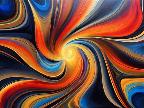 Vortex Of Colors Abstract Swirling Art Ai Generated Stock Illustration Illustration Of