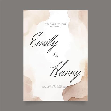 환영 표지판을 위한 웨딩 포스터 템플릿 환영 포스터 터 인쇄 가능한 웨딩 서브 플라이어 디자인 프리미엄 벡터