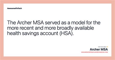 archer msa awesomefintech blog
