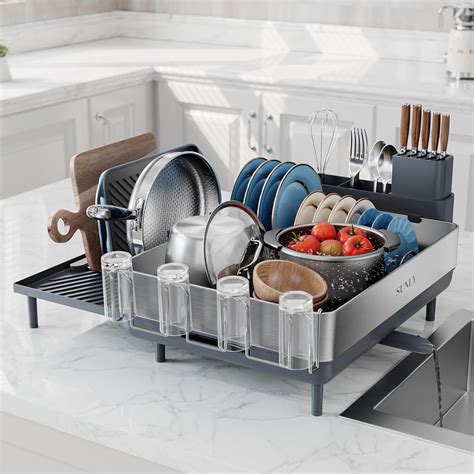 Large Dish Drying Rack Expandable Dish Rack For Kitchen Countertops