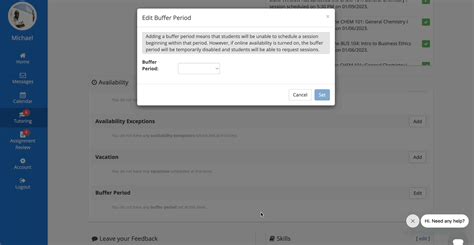 Tutors Setting A Buffer Period Upswing