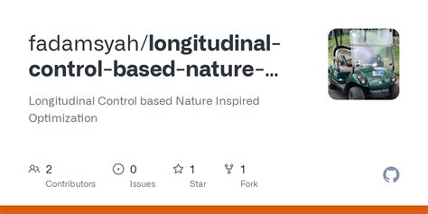Github Fadamsyahlongitudinal Control Based Nature Inspired