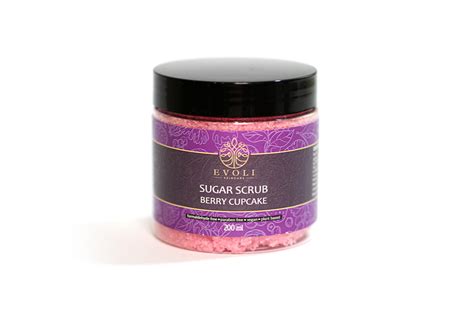 Moisturizing Body Scrub Berry Cupcake Evoli Skincare