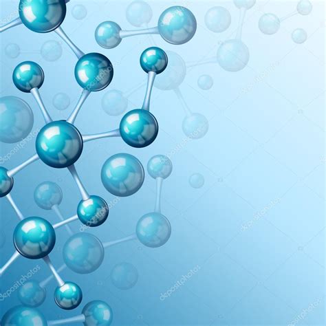 Blue Molecule 3d Background — Stock Vector © Macrovector 43453559