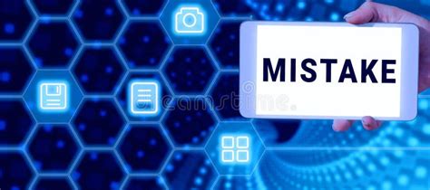 Hand Writing Sign Mistake Business Idea Misconception About The Meaning Of Something Thing