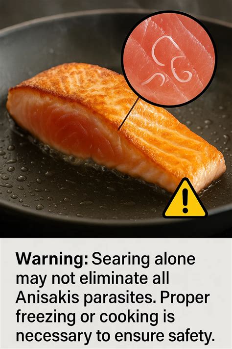 A Close Up Of A Salmon Fillet Being Lightly Seared In A Hot Pan With