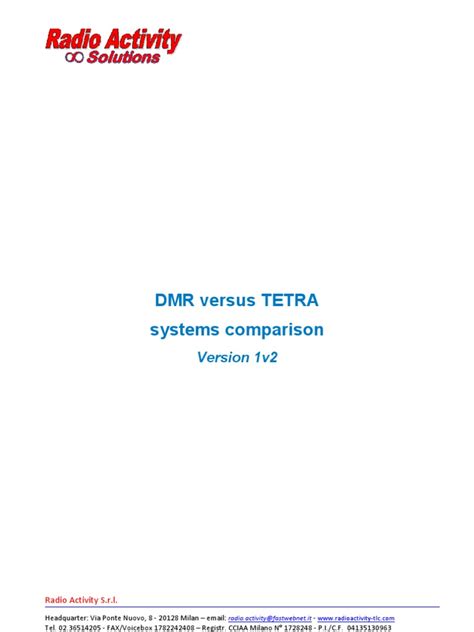 dmr vs tetra choosing the right digital radio system pdf