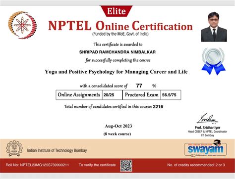 Sachin Nimballkar On Linkedin Nptel Yoga Managingcareer Life