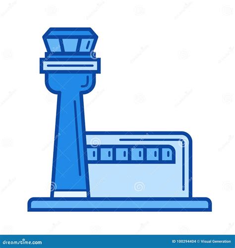 Airport Terminal Line Icon Stock Vector Illustration Of Safety Minimal 100294404