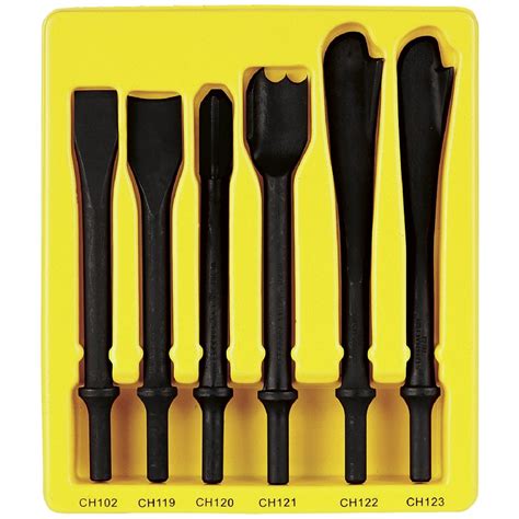 Chisel Set Impact 6 Piece 401 Shank Exhaust