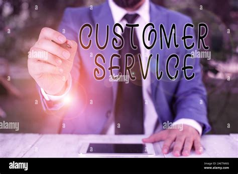 Conceptual Hand Writing Showing Customer Service Concept Meaning Process Of Ensuring Customer