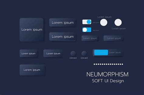 premium vector 3d neumorphic soft ui design 3d bottons