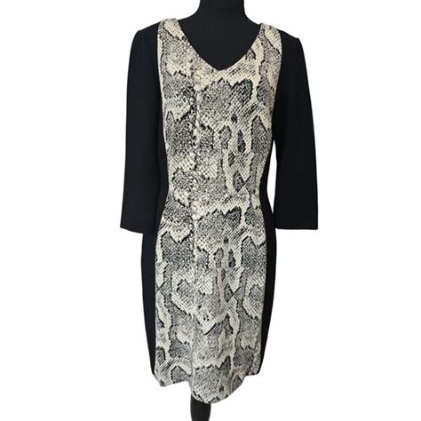 Antonio Melani Dresses Antonio Melani Black White Snakeskin Dress