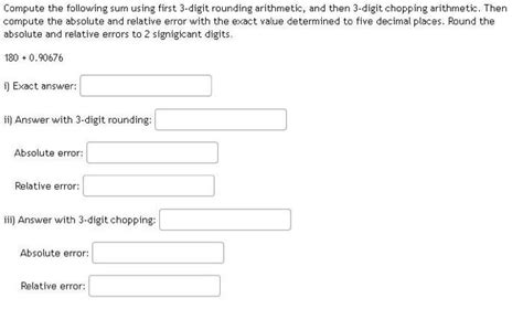 Solved Compute The Following Sum Using First 3 Digit