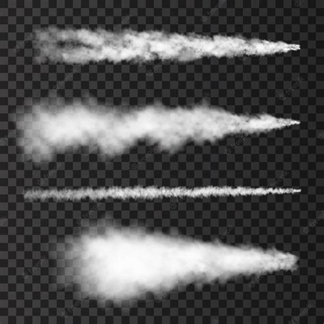군용 로켓 발사 연기 프리미엄 벡터