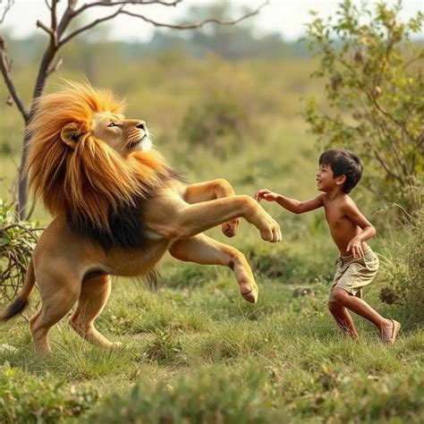 ولد يمسك اسد Gulf Picasso بيكاسو الخليج