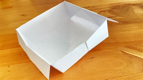 【折り紙】ゴミ箱の簡単な作り方 新聞紙でもok！子供でも作れる正方形のごみ箱の折り方 Origami Box With Lid ゆいの