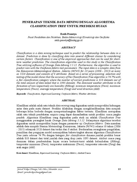Penerapan Teknik Data Mining Dengan Algoritma Pdf
