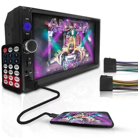 Multimídia Mp5 Espelha O Celular 7 Polegadas 2din Bluetooth No Shoptime
