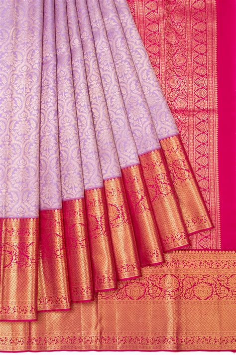 Lavender Kanchipuram Silk Saree