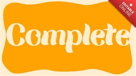 Complete | Retro Yellow Font | Text Effect Generator
