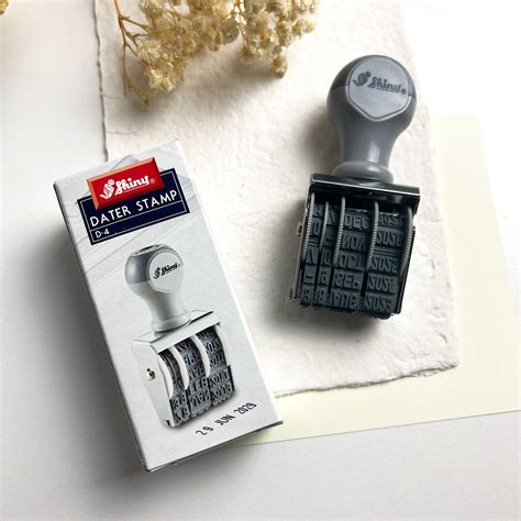Sanby Shiny Rotating Date Stamp Miso Paper Uk