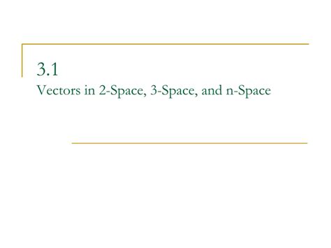 Ppt Chapter 3 Euclidean Vector Spaces Powerpoint Presentation Free