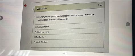 Solved Question 3636 ﻿what Project Management Task Must Be